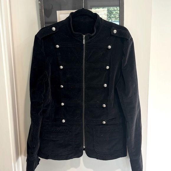 Jackets & Coats | Military Jacket Black Velvet | Poshmark